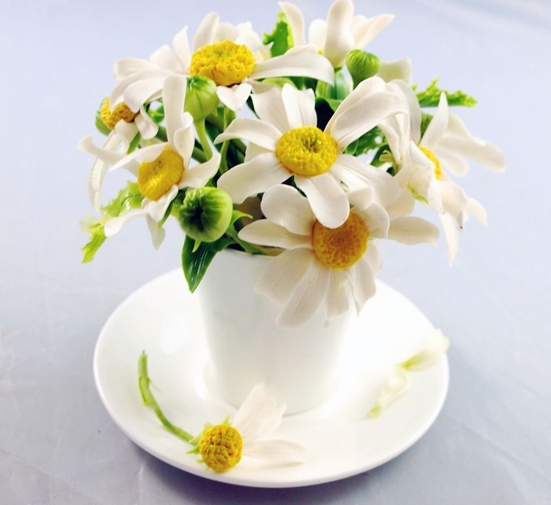 Daisy Floral Arrangement - Living Room Home Decoration, Rustic Kitchen ...