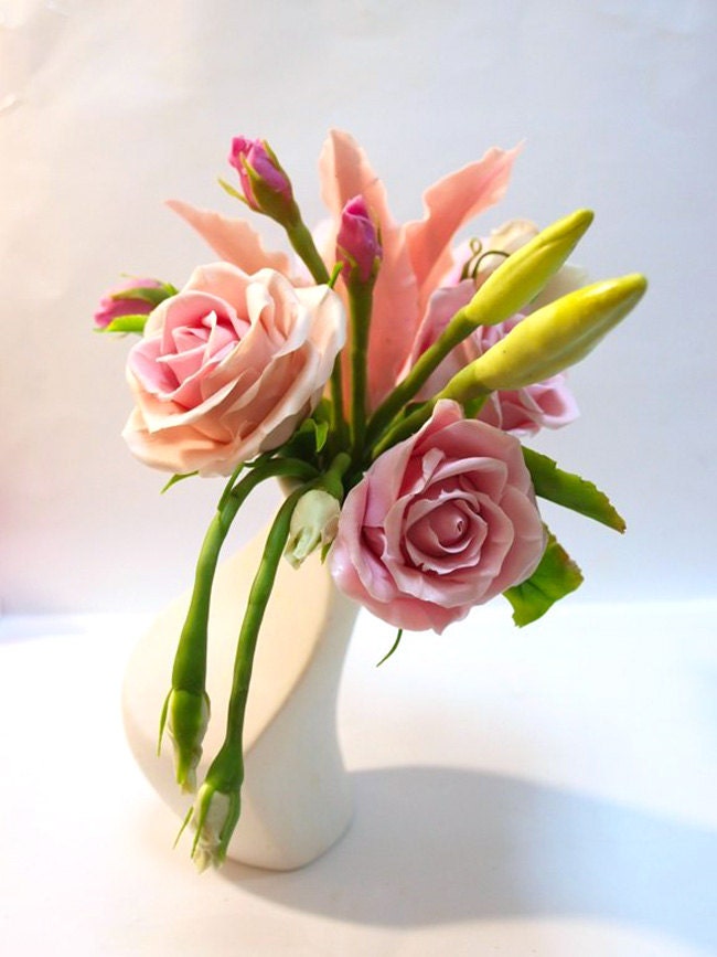 Small Flower Arrangement Dining Table Decor Handmade - Etsy