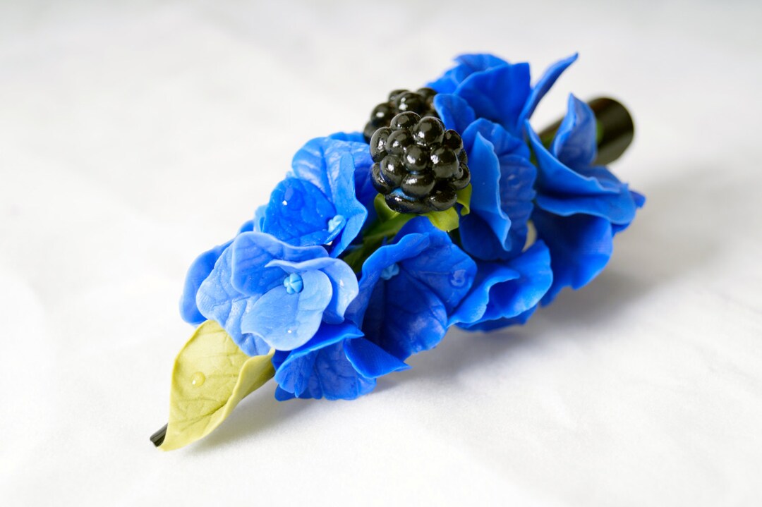 Blue Hydrangea Hair Piece - Flower Hair Clip, Wedding Bridal Comb - Etsy
