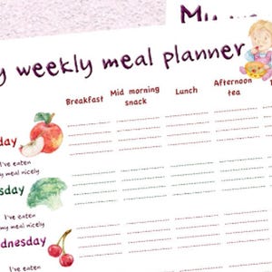 Toddler Weekly Meal Planner, Downloadable Feeding Schedule, Printable ...