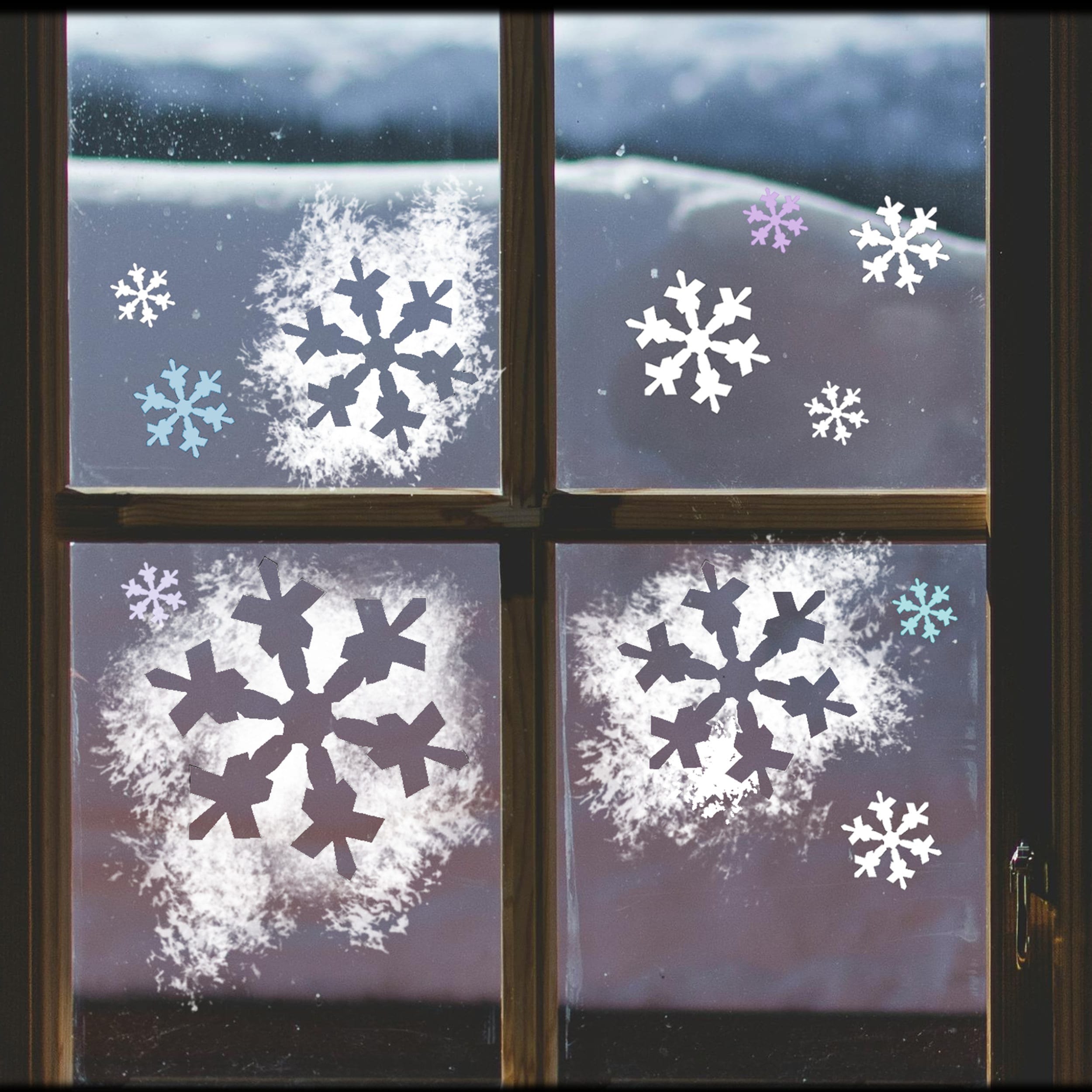 Snowflake Papercut Template, Snow Stencil, Window Art, Winter ...