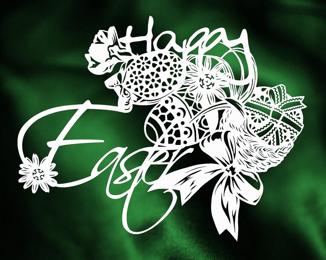 Easter Paper Cut Digital Template, Instant Papercutting Stencil, DIY ...