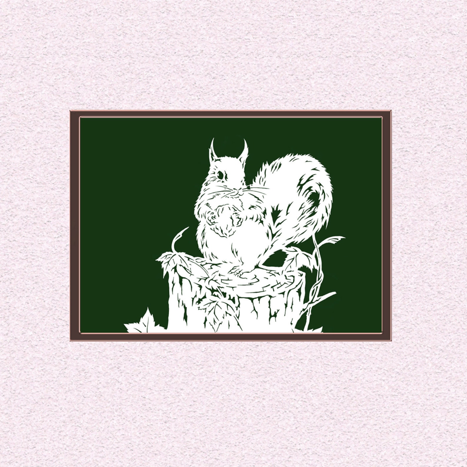 Squirrel Instant Download Papercutting Template, Wild Animal Paper Cut ...