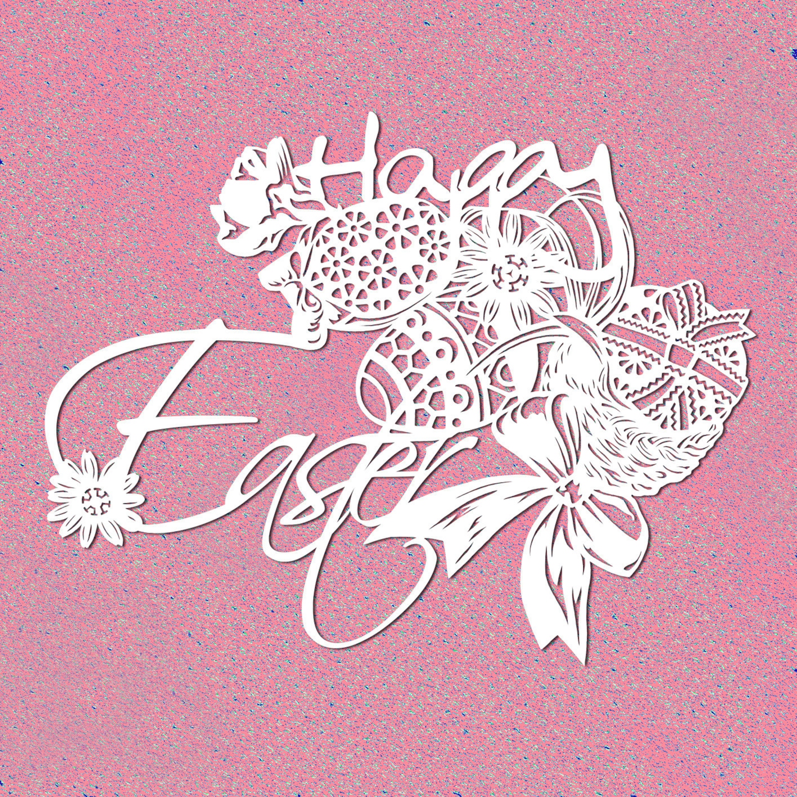 Easter Paper Cut Digital Template, Instant Papercutting Stencil, DIY ...