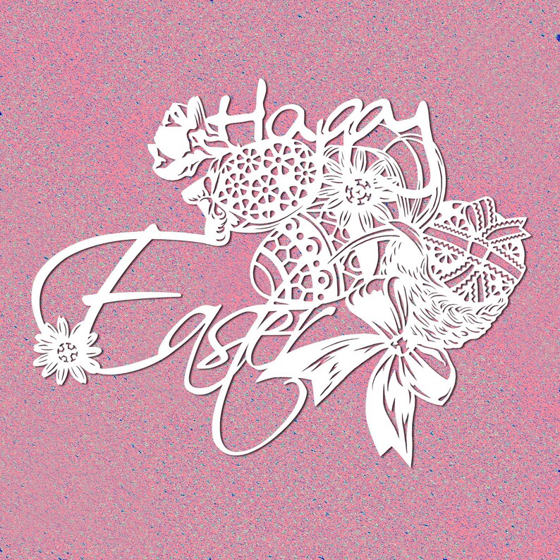 Easter Paper Cut Digital Template Instant Papercutting Wall - Etsy