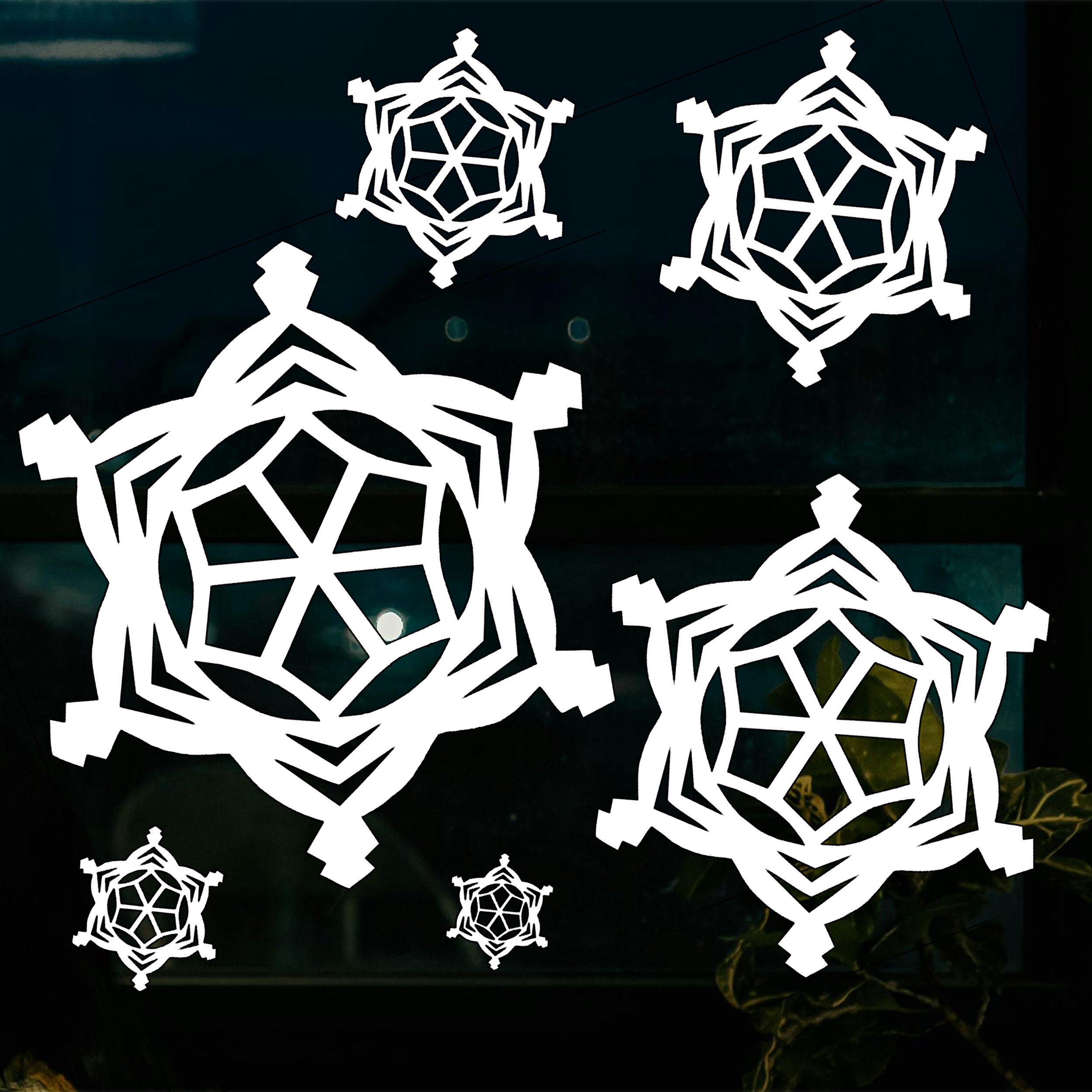 Snowflake Papercut Template, Snow Stencil, Window Art, Winter ...