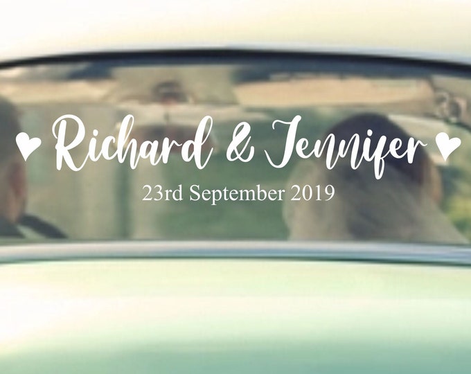 Mrs and Mrs Car Wedding Sticker Decal Removable Vinyl - Etsy