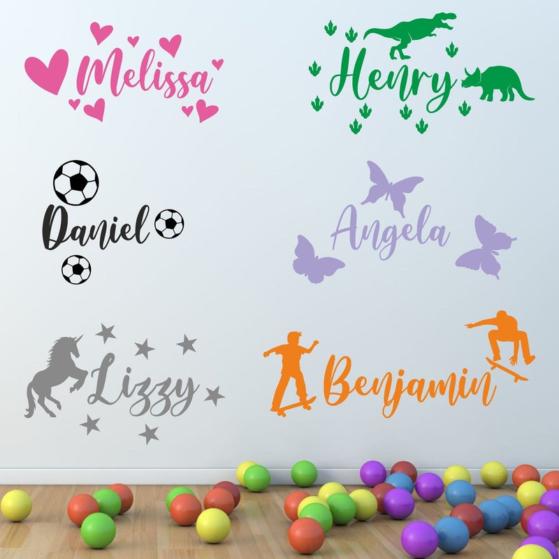 Name Wall Stickers - Etsy