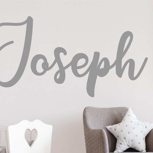 Personalised Name Wall Sticker Decal Fancy Calligraphy Style - Etsy