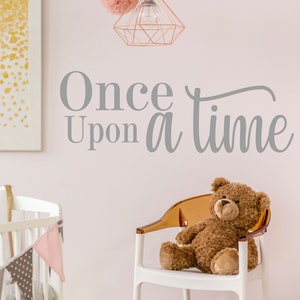 Once Upon A Time Wall Sticker Decal | Vinyl Stencil Word Quote DIY ...