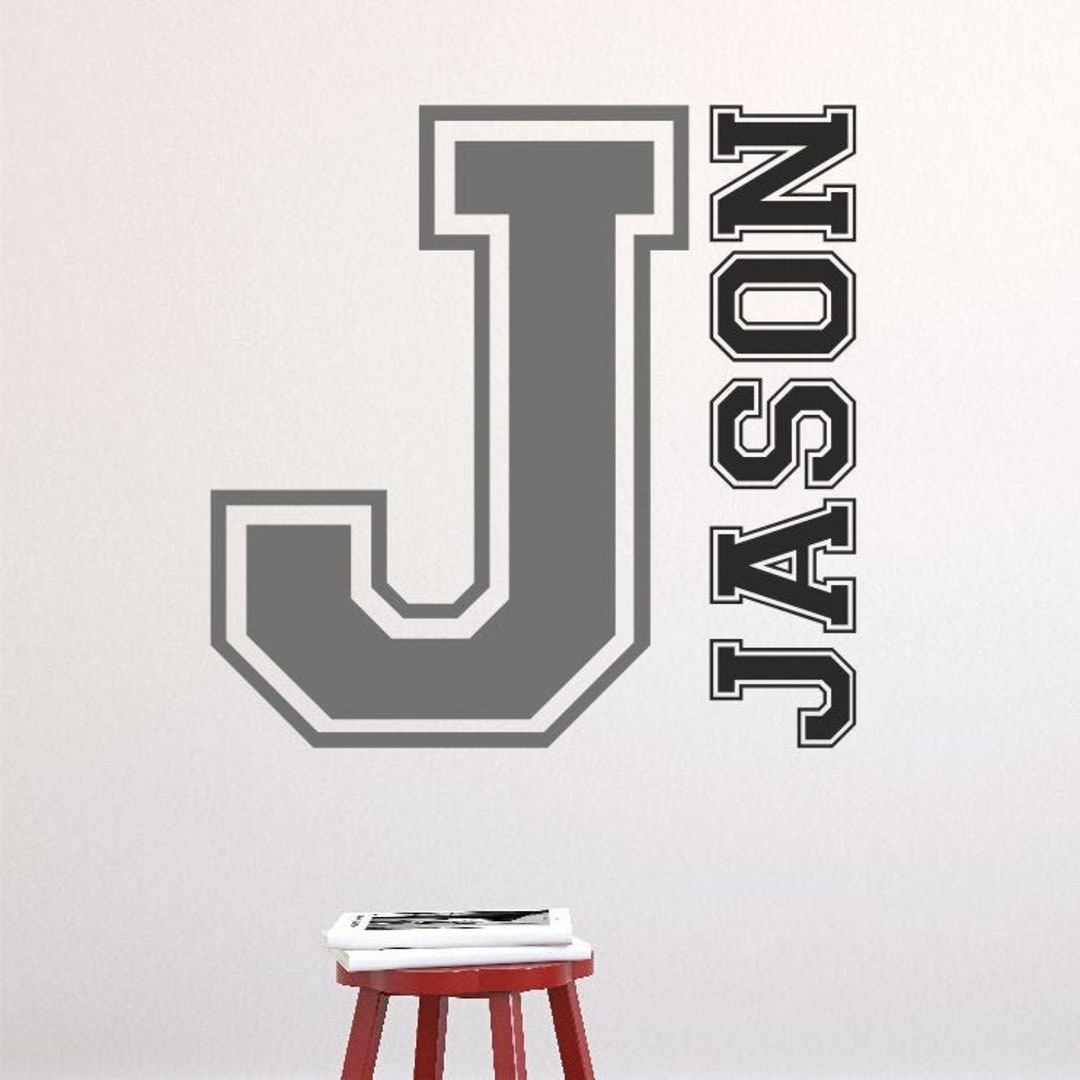 Varsity Style Wall Sticker Personalised With Any Name/letter | Bespoke ...