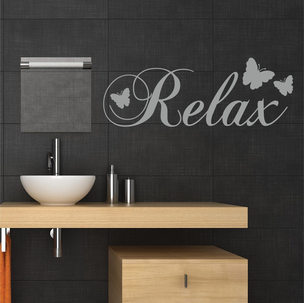 RELAX Wall Sticker Quote Decal Adhesive Vinyl Bedroom | Etsy