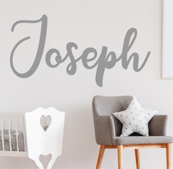 Personalised Bespoke Script Style Wall Sticker Name Decal - Etsy UK