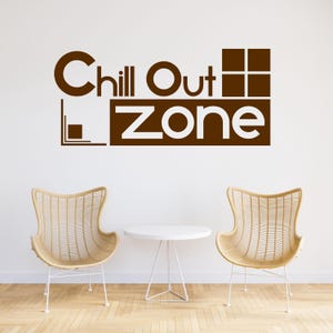 Chill Out Zone Wall Sticker | Quote Decal for Kids Bedroom | Adhesive ...