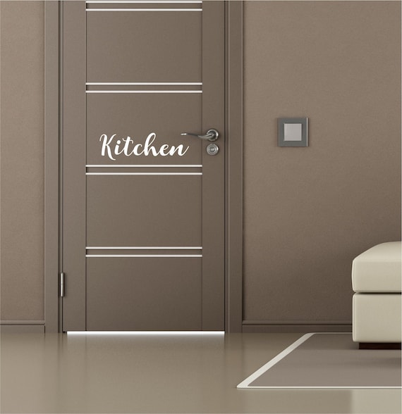 Kitchen Door Sticker Decal Vinyl Stencil Word Quote DIY | Etsy