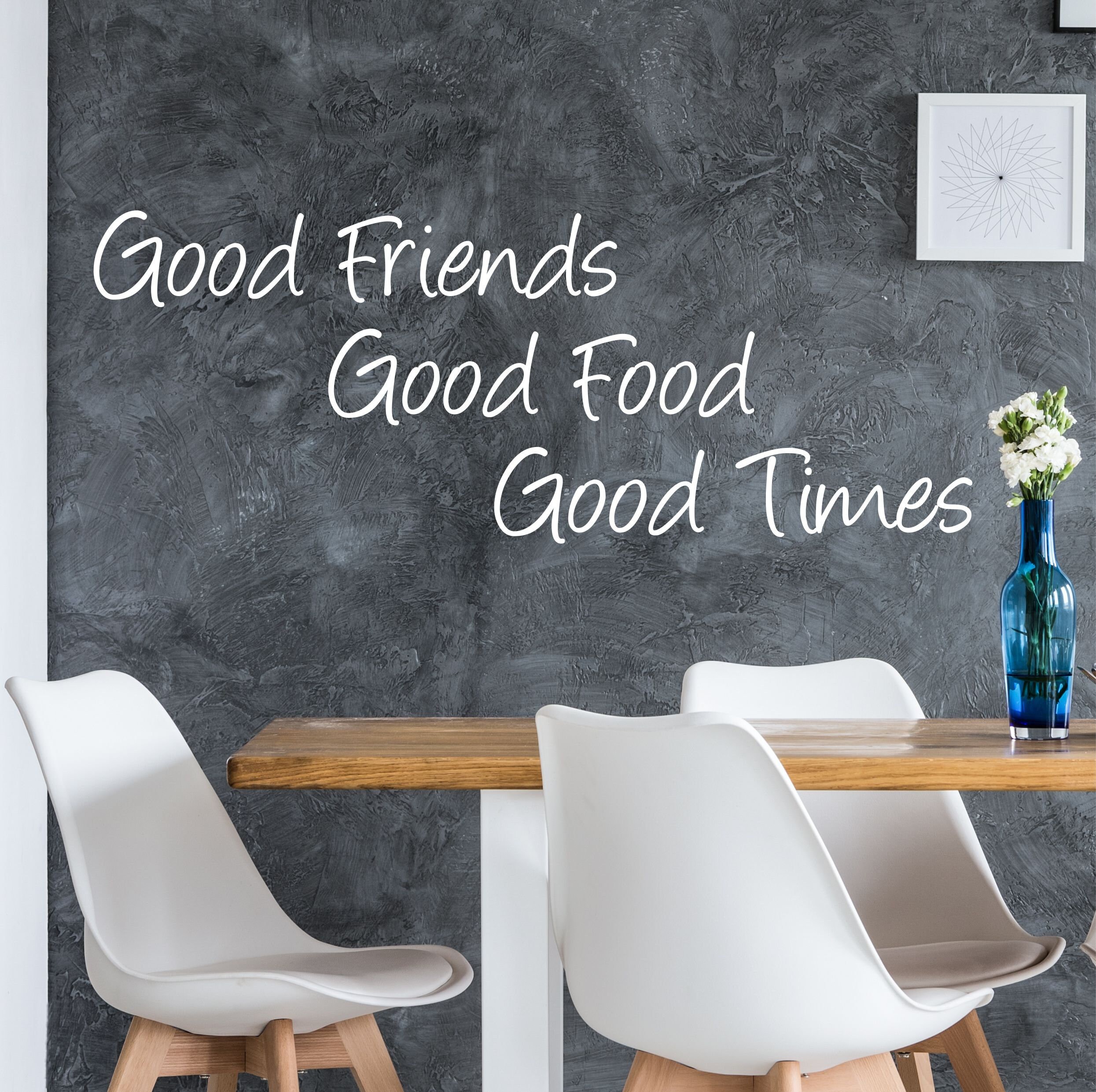 Good Friends Good Food Good Times Vinyl Wall Sticker Quote | Etsy