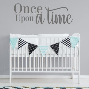 Once Upon A Time Wall Sticker Decal | Vinyl Stencil Word Quote Vinyl ...