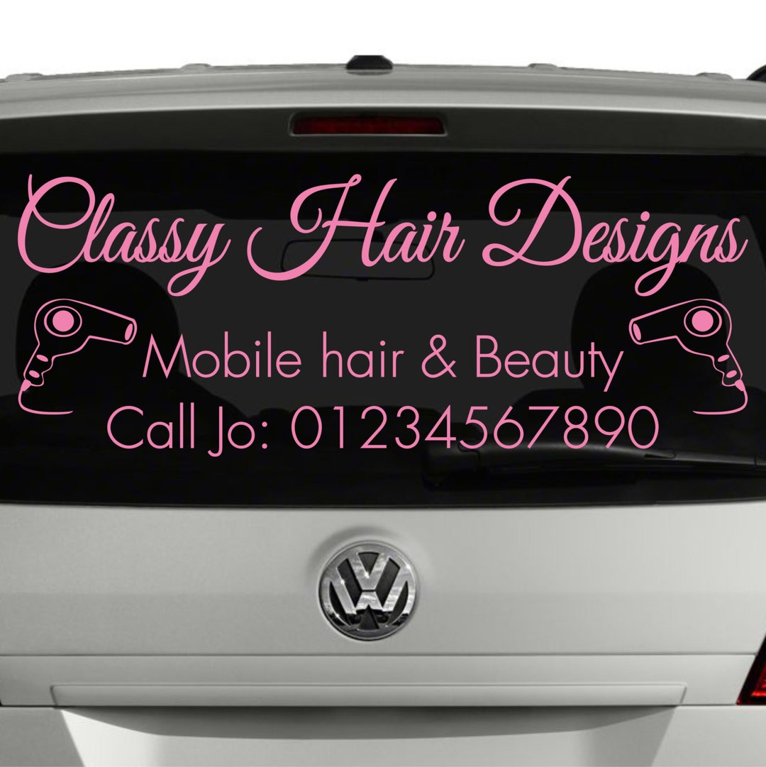 Mobile Hairdresser | Car Vehicle Advertising Sticker Decal Graphics - Etsy