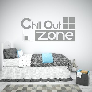 Chill Out Zone Wall Sticker | Quote Decal for Kids Bedroom | Adhesive ...