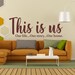This is Us Wall Sticker Decal Quote Wording Vinyl Adhesive - Etsy
