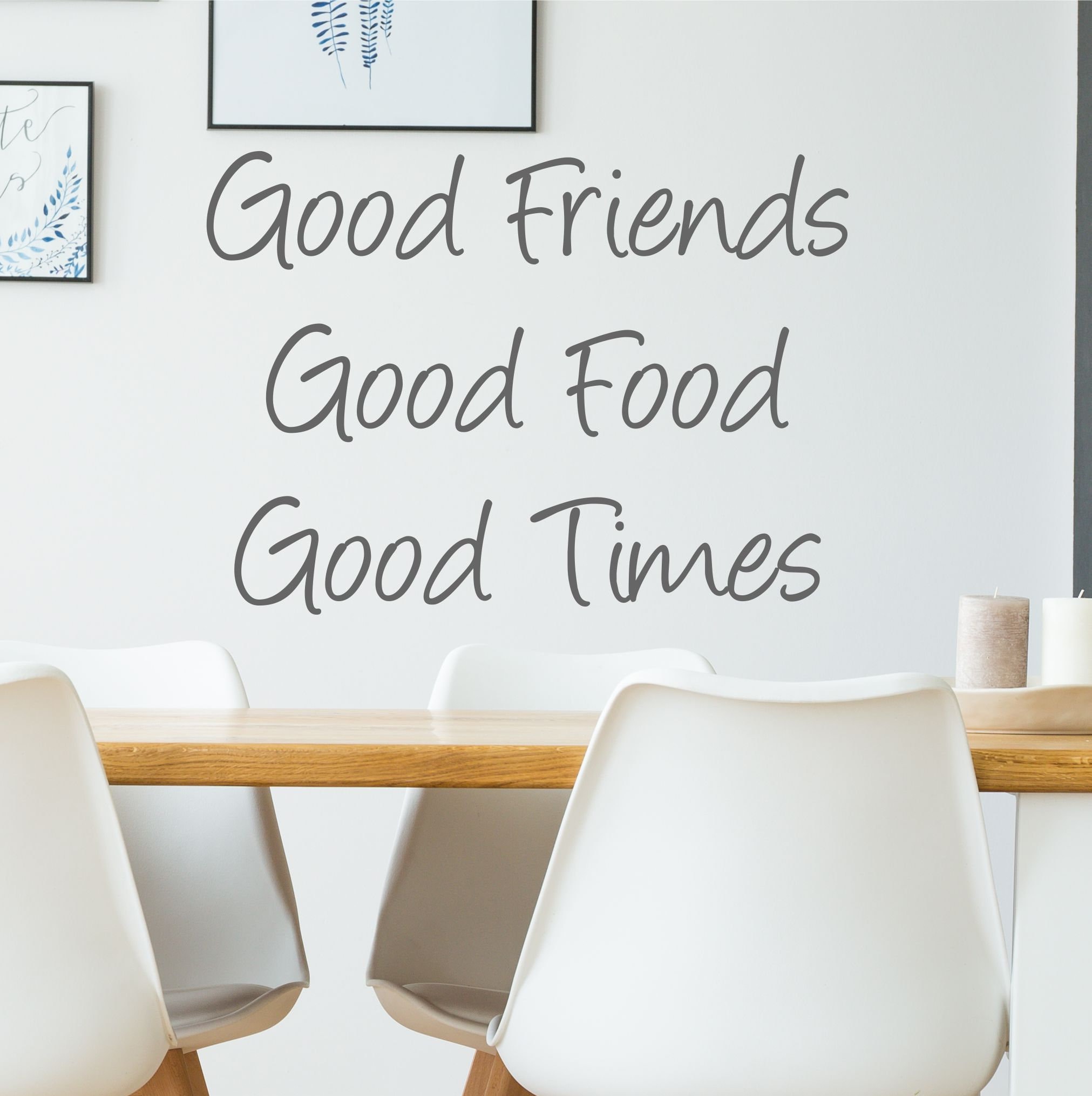 Good Friends Good Food Good Times Vinyl Wall Sticker Quote | Etsy