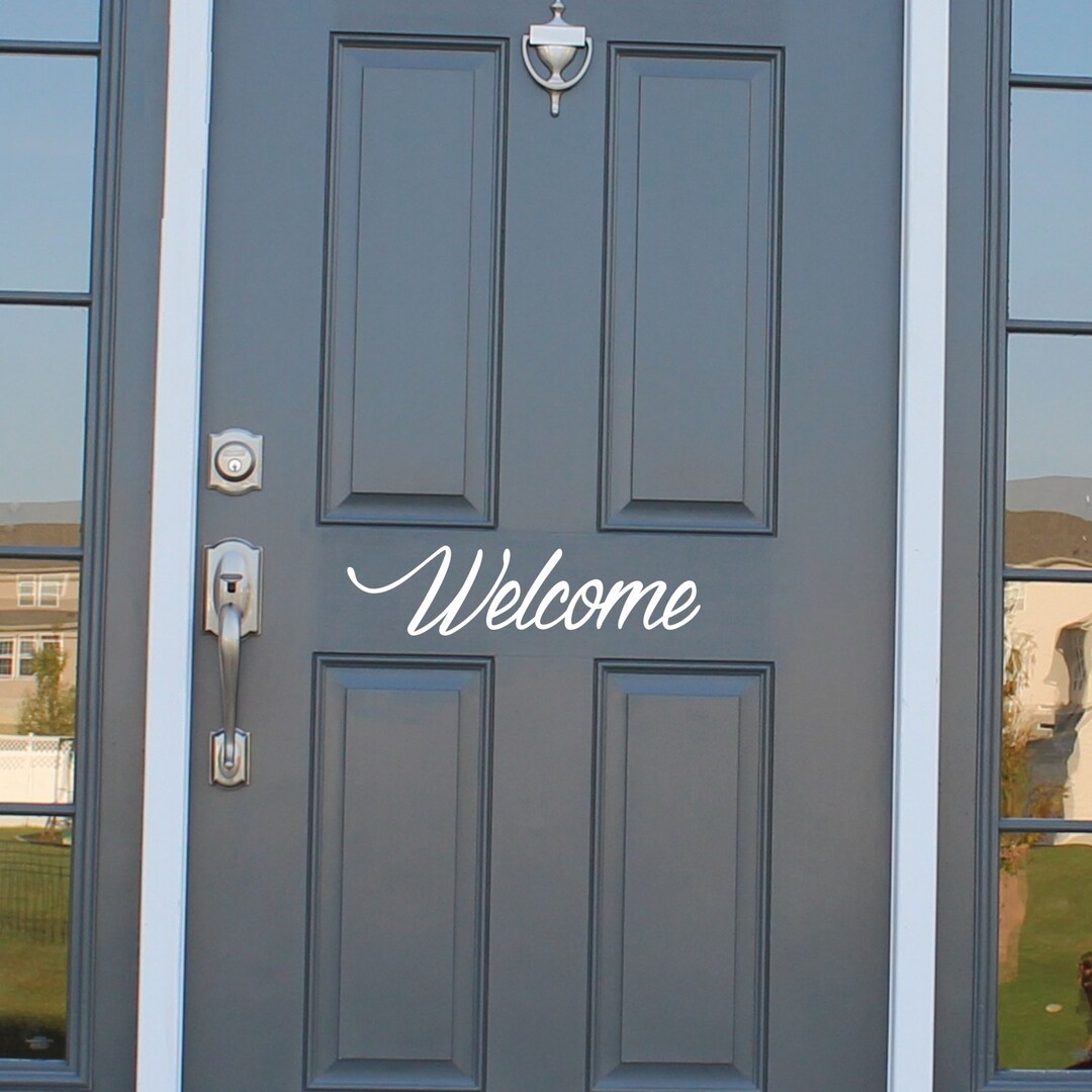 Welcome Door Sticker - Wording for Window, Wall or Door - Etsy