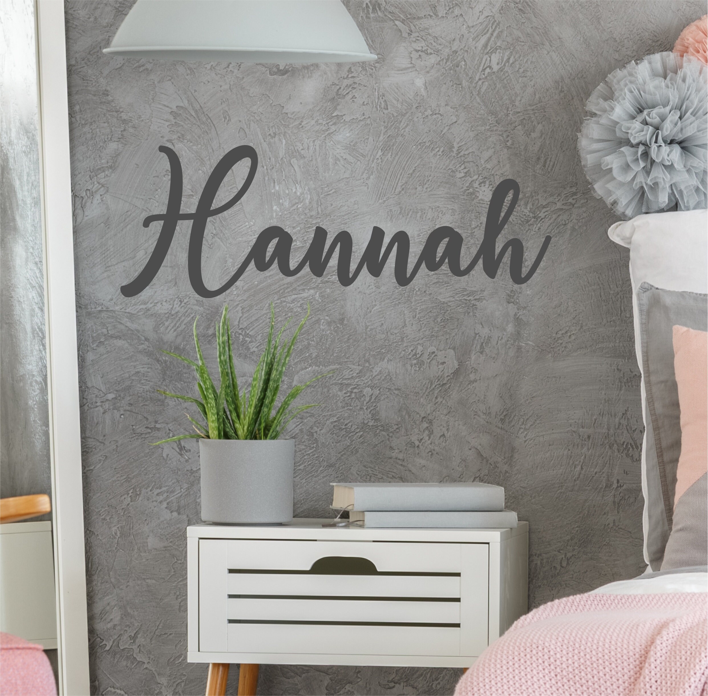 Personalised Wall Sticker Decal Script Bespoke Name Text - Etsy