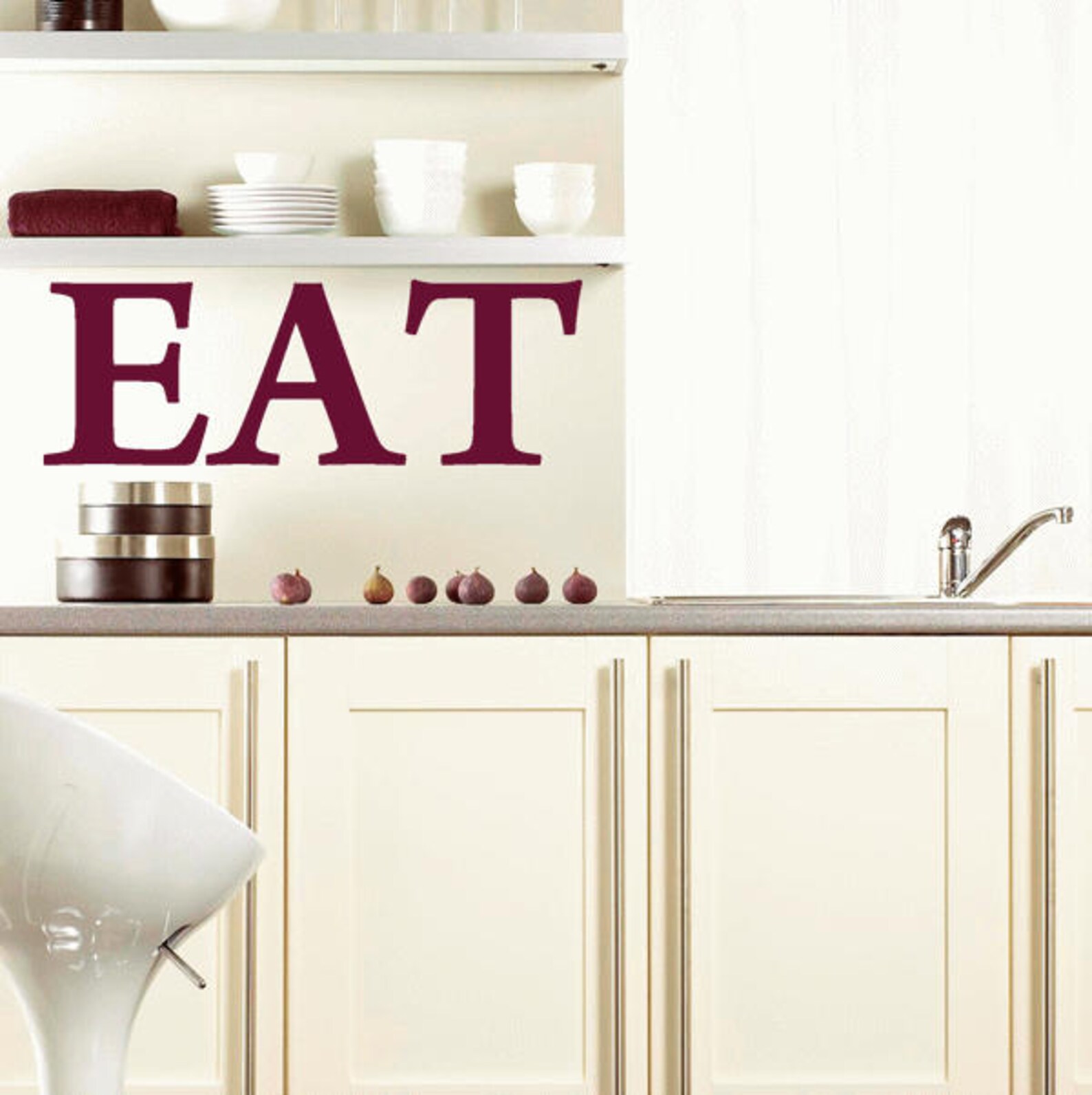 EAT Wall Word Sticker Quote Decal Kitchen Restaurant Cafe - Etsy
