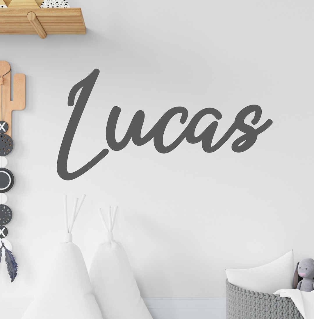 Personalised Script Name Wall Sticker for Kids Bedroom - Bespoke Vinyl ...