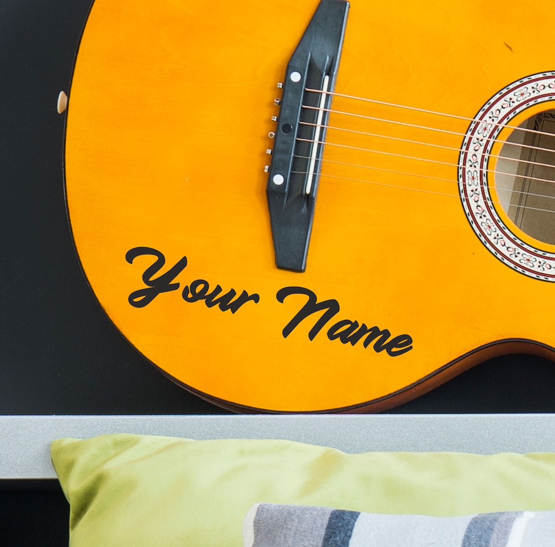 Pair of Guitar Name Stickers Decals - Personalise Your Instrument - Etsy