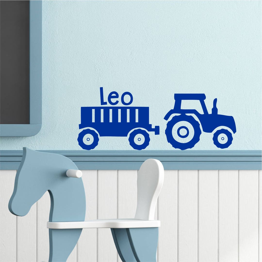 Personalised Tractor Name Wall Sticker - Etsy