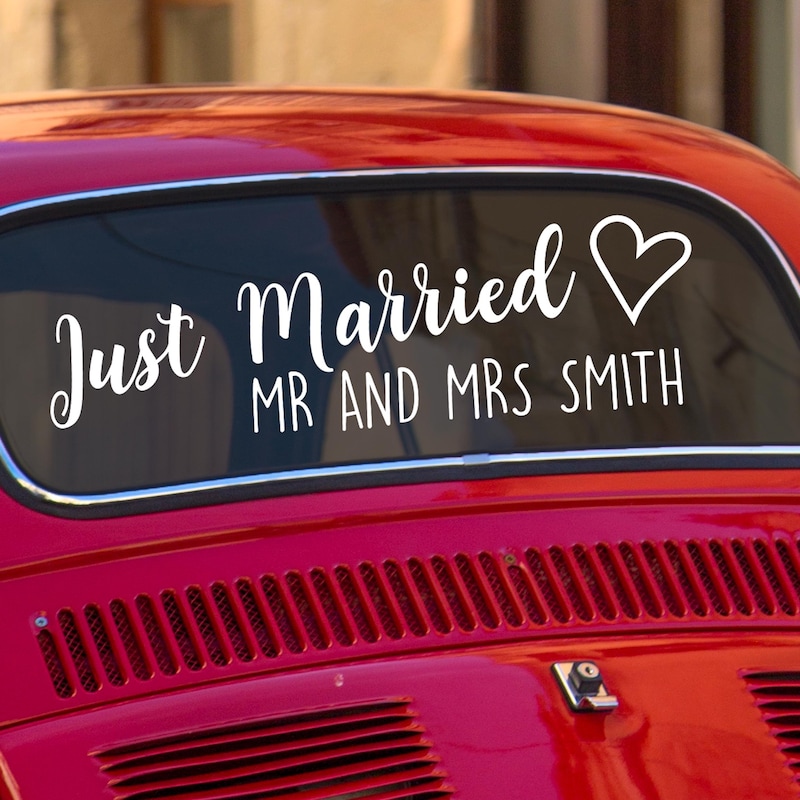 Buy Wedding Car Stickers Online In India - Etsy India