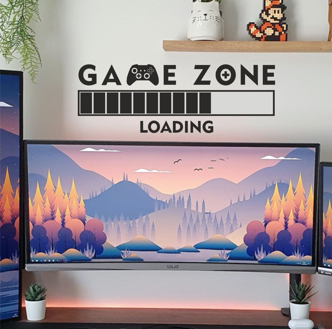 GAME ZONE LOADING Wall Sticker Decal Quote - Etsy