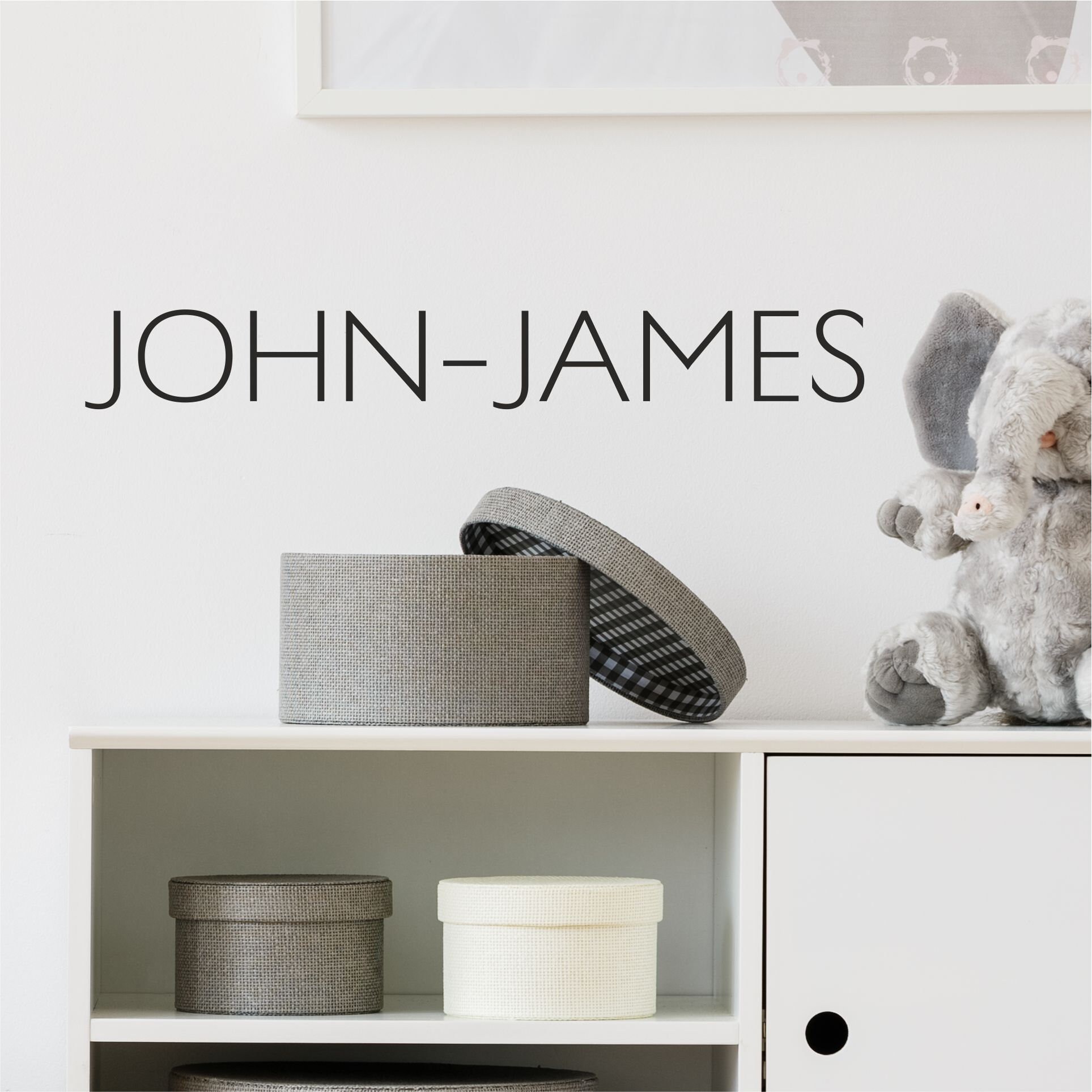 Personalised Modern Style Name Wall Sticker | Bespoke Customised Decal ...