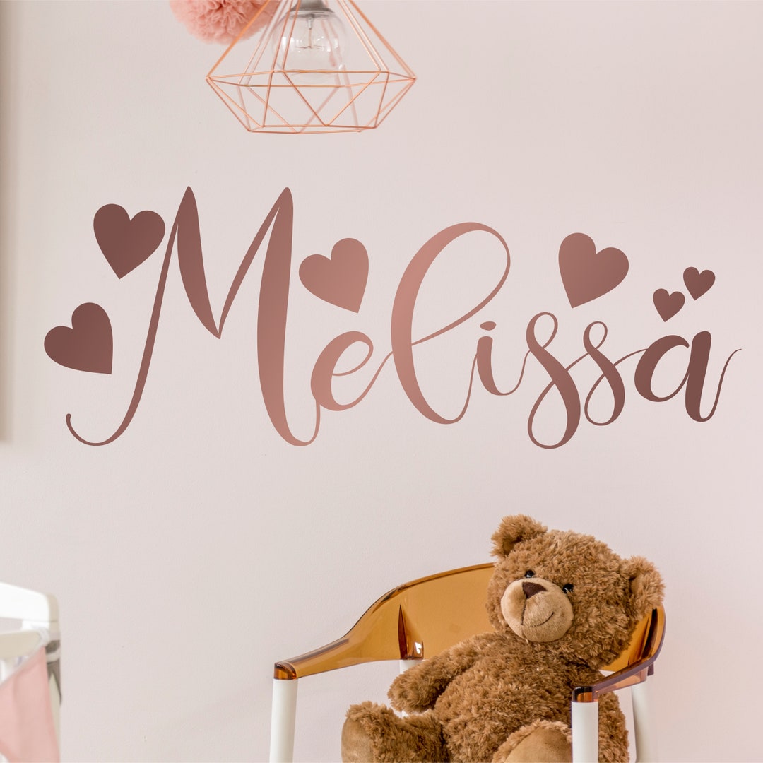 Personalised Name Wall Sticker Calligraphy Style Decal - Etsy