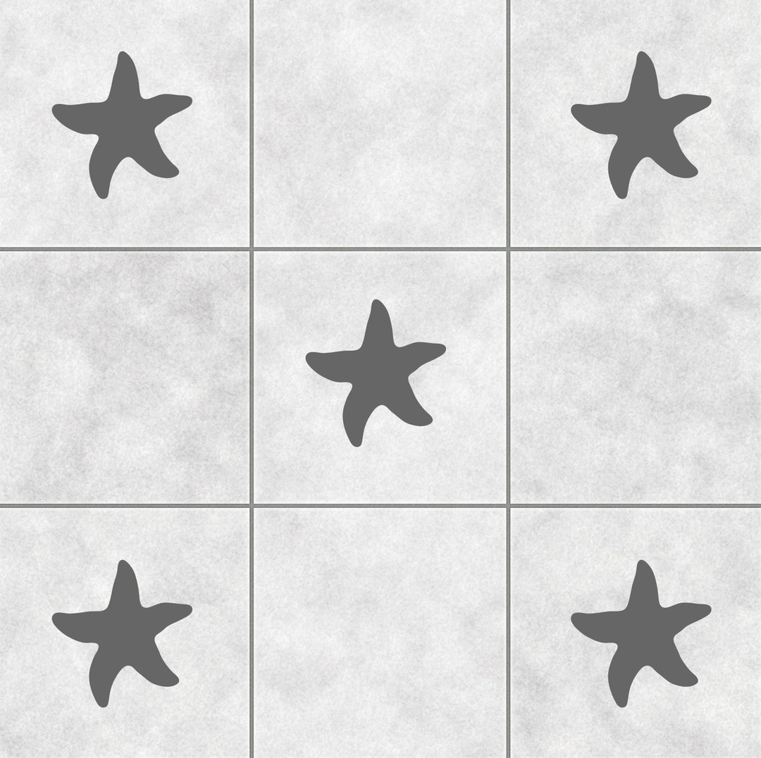 Starfish Tile Stickers Decals | Bathroom Toilet Kitchen Decorative ...