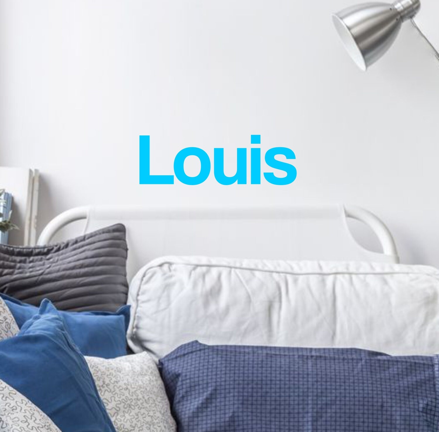 Simple Personalised Bespoke Name Wall Sticker Decal Kids Bedroom Vinyl ...