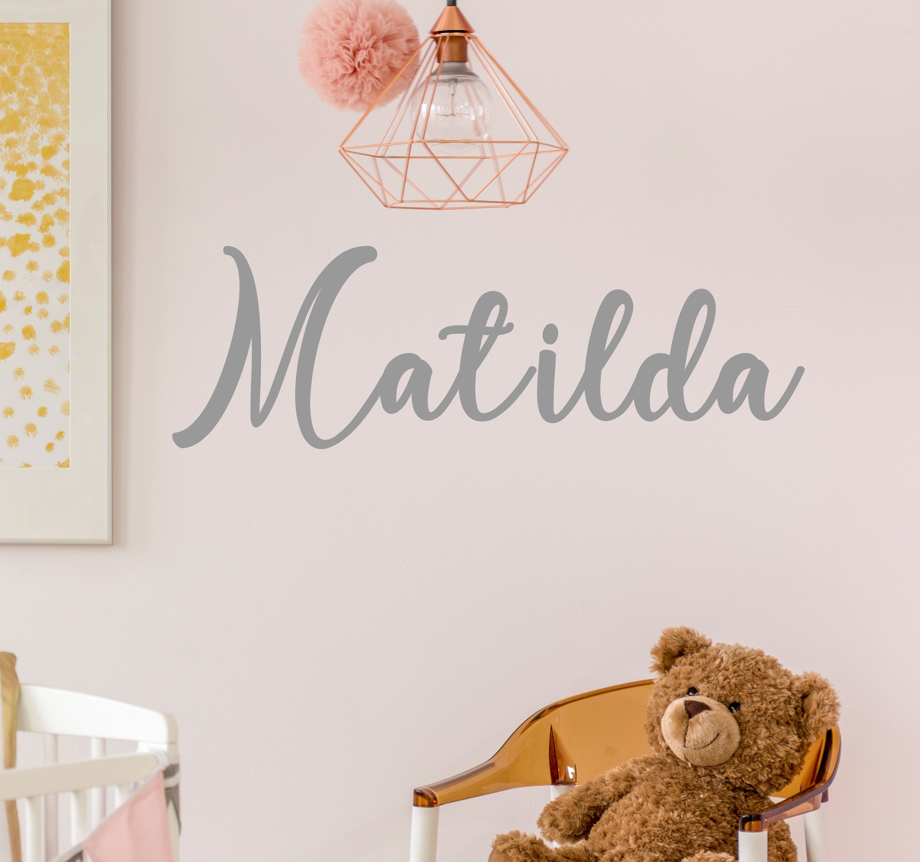 Personalised Bespoke Script Style Wall Sticker Name Decal - Etsy UK