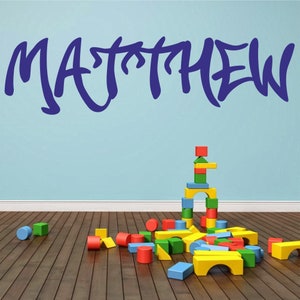 Personalised GRAFFITI Name | Wall Sticker Bespoke Custom Adhesive Vinyl ...
