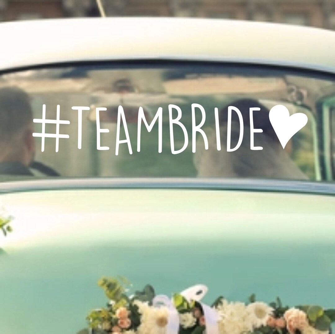 TEAM BRIDE Car Wedding Hen Night Sticker Decal | Removable Vinyl ...