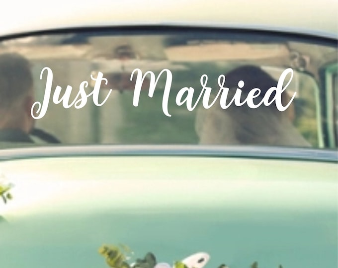 Mrs and Mrs Car Wedding Sticker Decal Removable Vinyl - Etsy