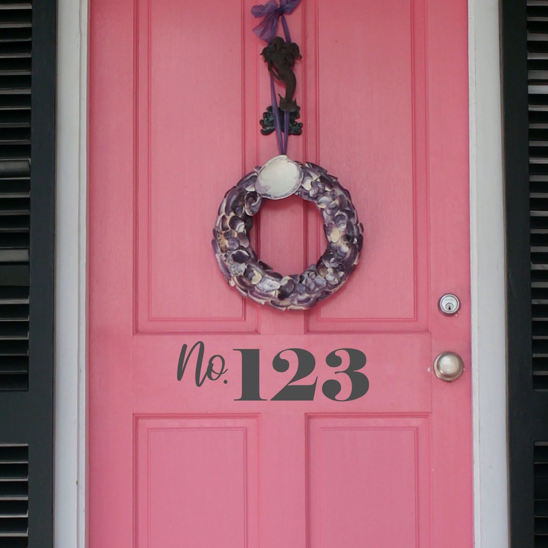 Personalised Door Number, Front Door Sticker, Custom Decal, Bespoke ...