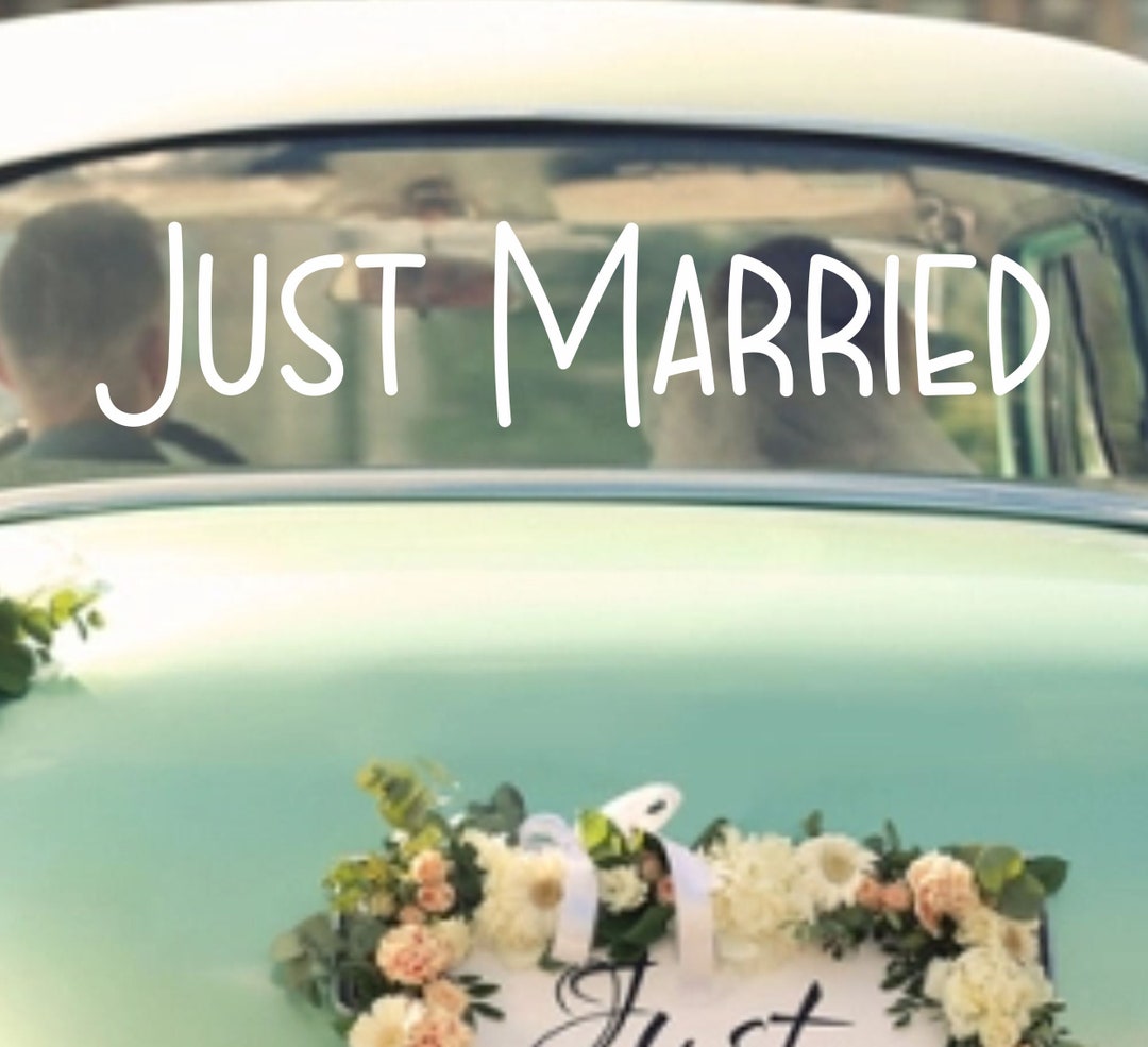 Just Married | Car Vehicle Window Decal Sticker Wedding - Etsy