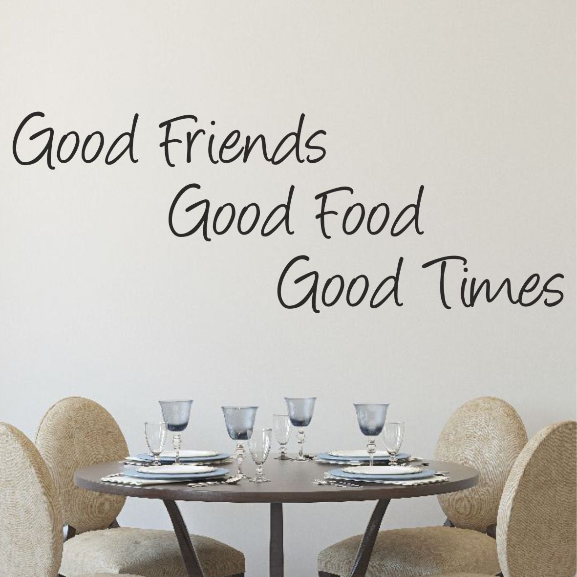 Good Friends Good Food Good Times Vinyl Wall Sticker Quote - Etsy