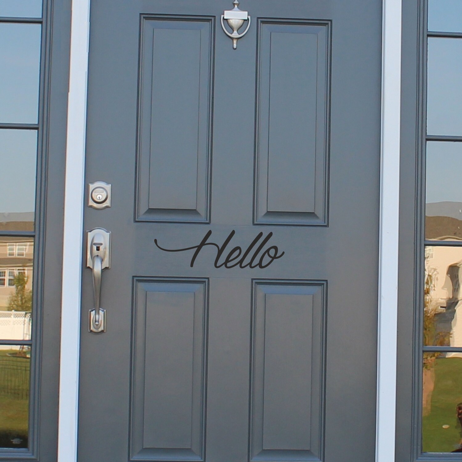 Hello Front Door Sticker Decal Script Writing Adhesive Vinyl - Etsy