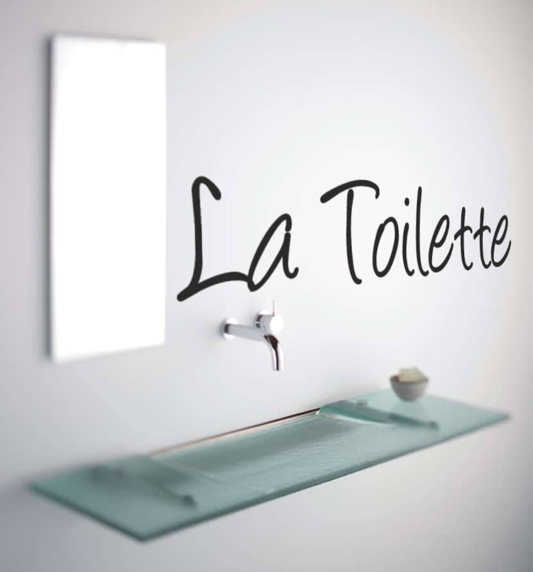 La Toilette Wall Sticker Quote Decal Bathroom Ensuite Washroom Vinyl ...