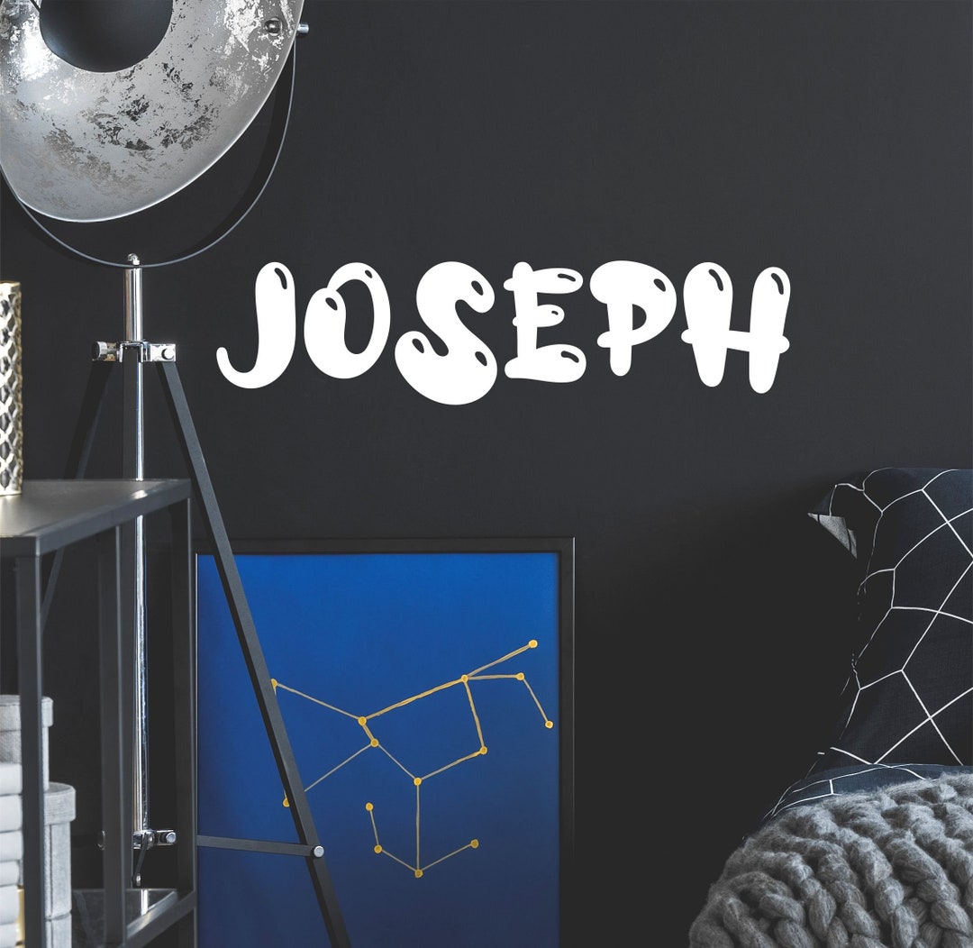Personalised Bubble Style Name Wall Sticker - Etsy