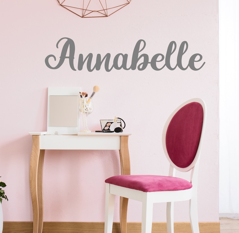 Personalised Name Wall Sticker Decal Fancy Calligraphy Style - Etsy