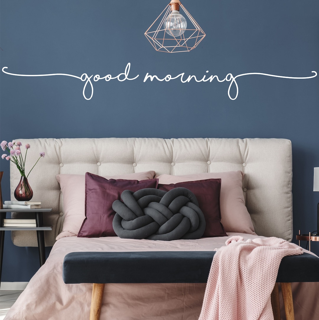 Good Morning Wall Sticker Decal, Vinyl Word Quote - Etsy
