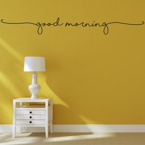 Good Morning Wall Sticker Decal, Vinyl Word Quote - Etsy
